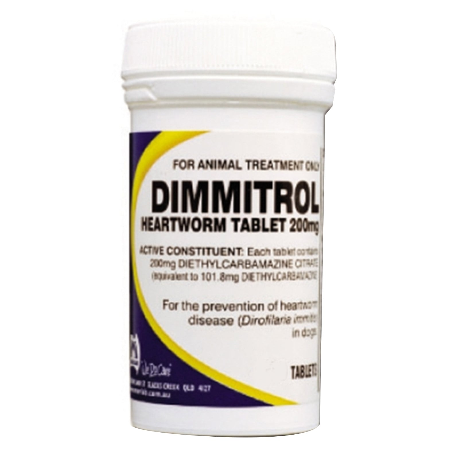 Buy Dimmitrol Tablets For Medium Dogs 200mg (Yellow) - Free Shipping