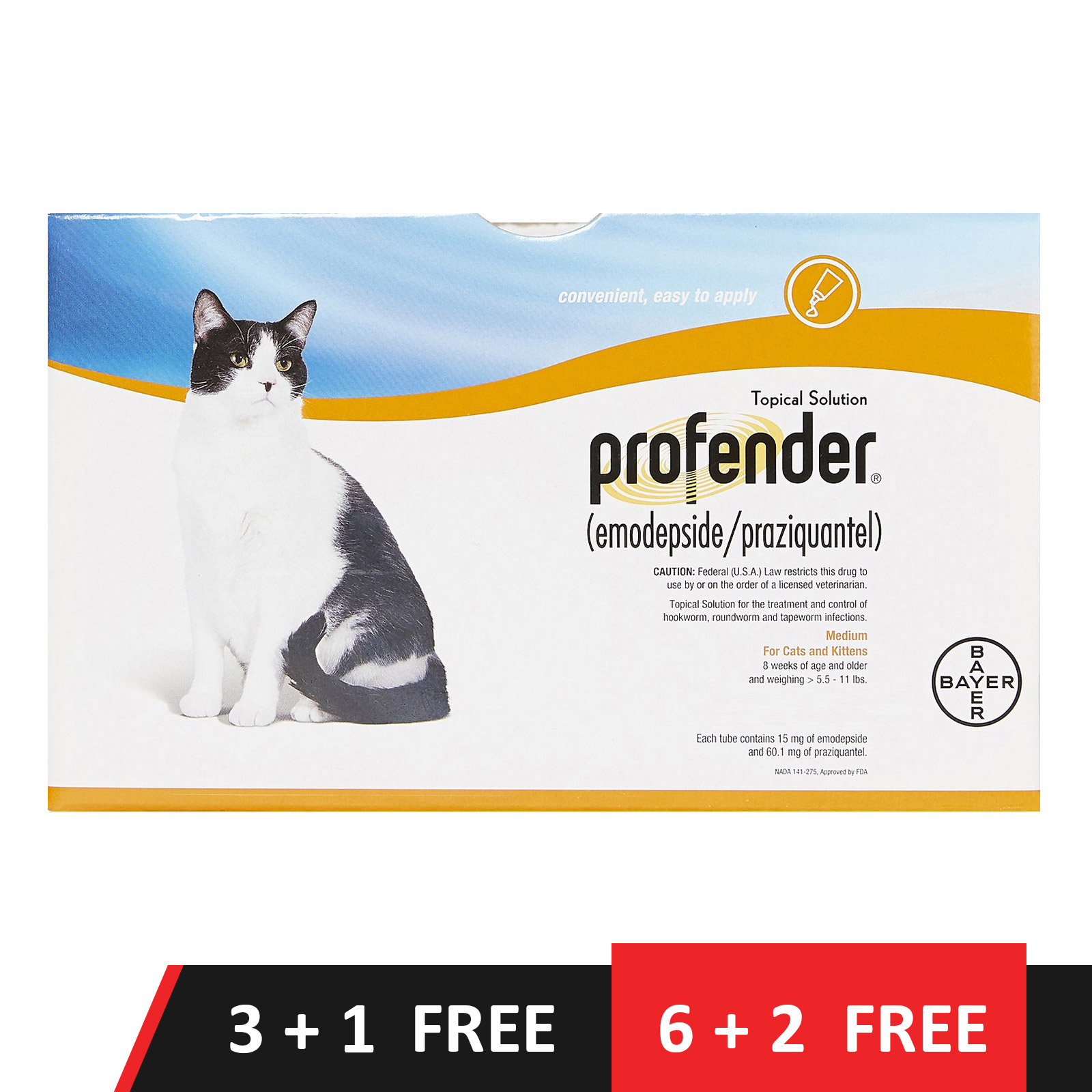 Buy Profender Medium Cats (0.70 Ml) 5.5-11 Lbs - Free Shipping