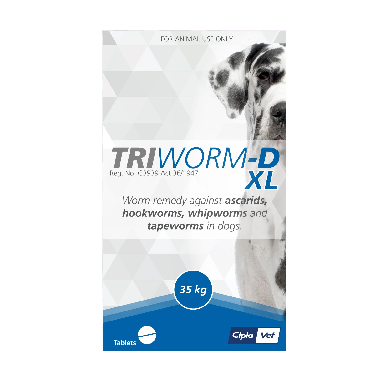 Buy Triworm-D Dewormer For Large Dogs 35kgs - Free Shipping